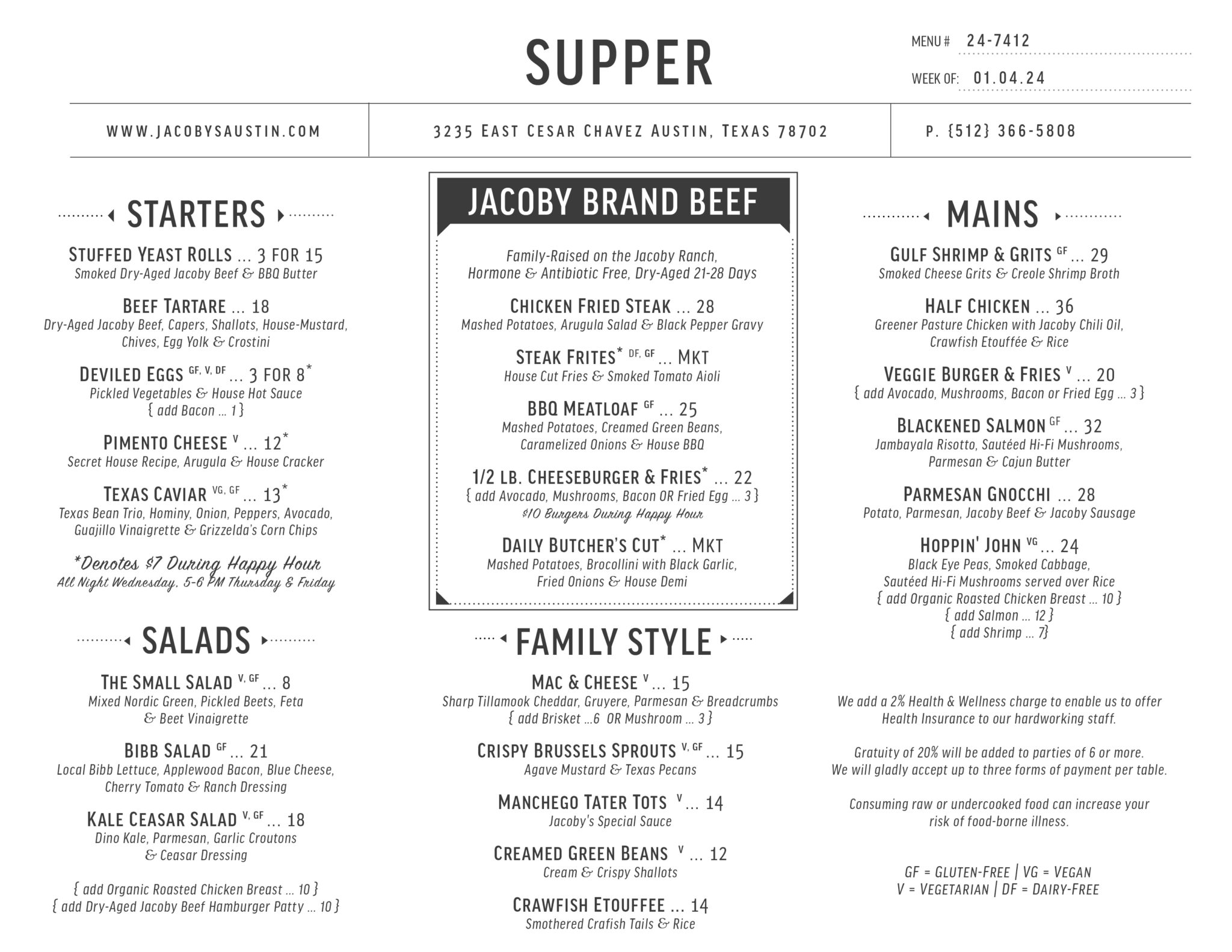 Jacoby's Restaurant & Mercantile Supper